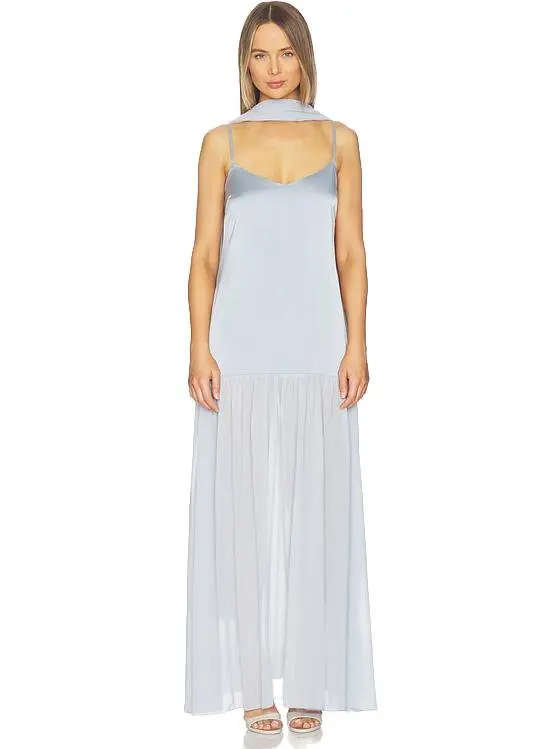 Show Me Your Mumu X Dahlia Maxi Dress - Steel Blue