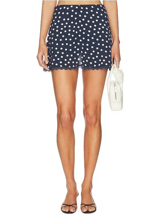 Show Me Your Mumu Bridgette Mini Skort - Navy Polka Dot