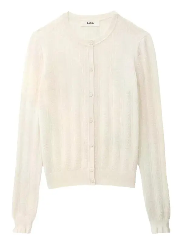 Ba&sh Viviana Ruffled Cardigan - Neutrals