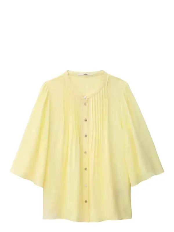 Ba&sh Barna Pleated Blouse - Yellow