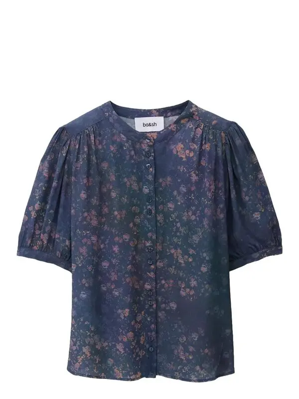 Ba&sh Novella Floral-print Top - Blue