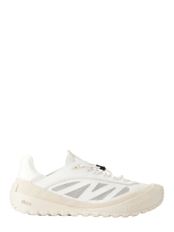 Moncler Trailgrip Lp Leather-trimmed Ripstop Sneakers - White