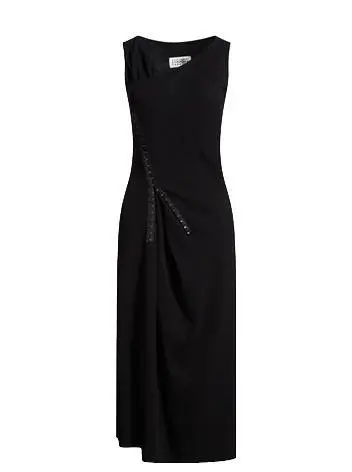 MAISON MARGIELA Midi Flared Dress - Black