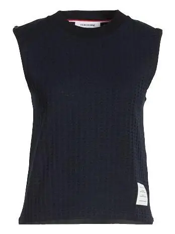 Thom Browne Cotton Knit Sleeveless Sweater - Blue