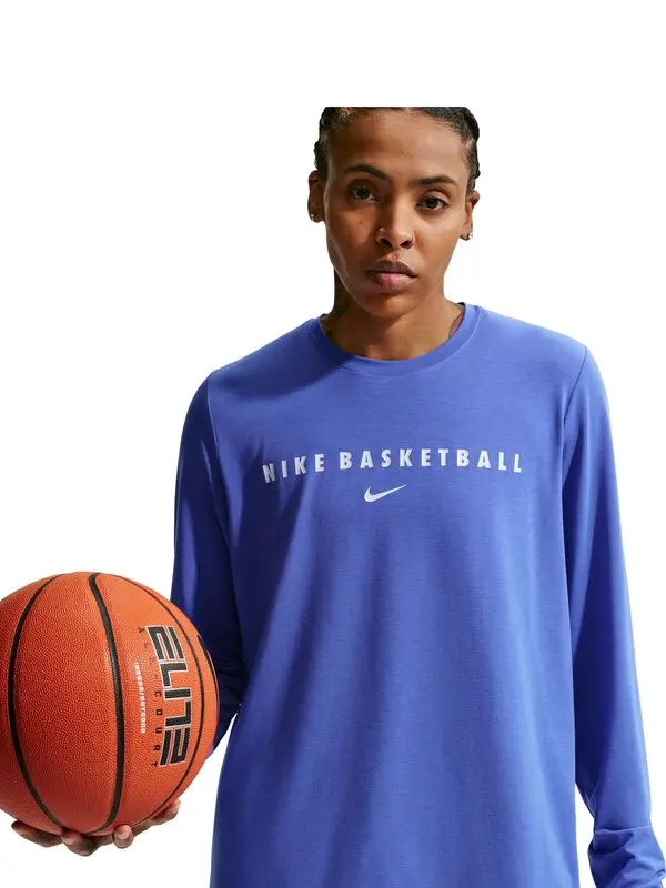 Nike Dri-fit Long-sleeve Warm-up Basketball Top - Blue