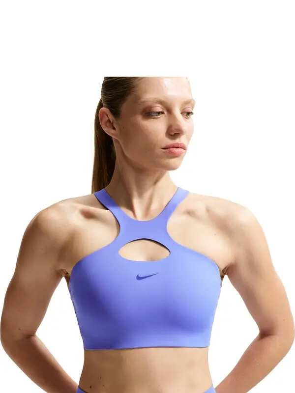 Nike Universa Medium-support Padded Sports Bra - Blue