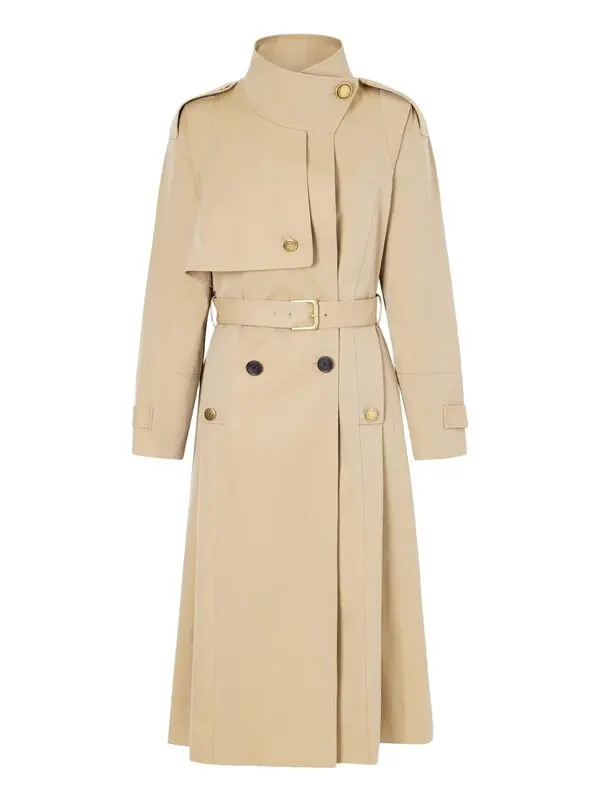Maison Mayle Eterne Double-breasted Cotton-twill Trench Coat - Brown