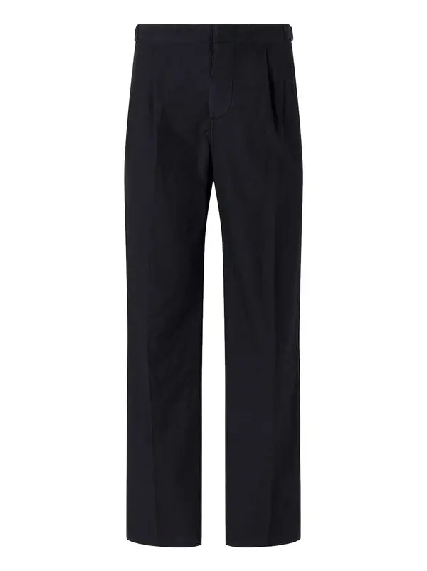 3sixteen Safari Straight-leg Cotton-poplin Trousers - Black