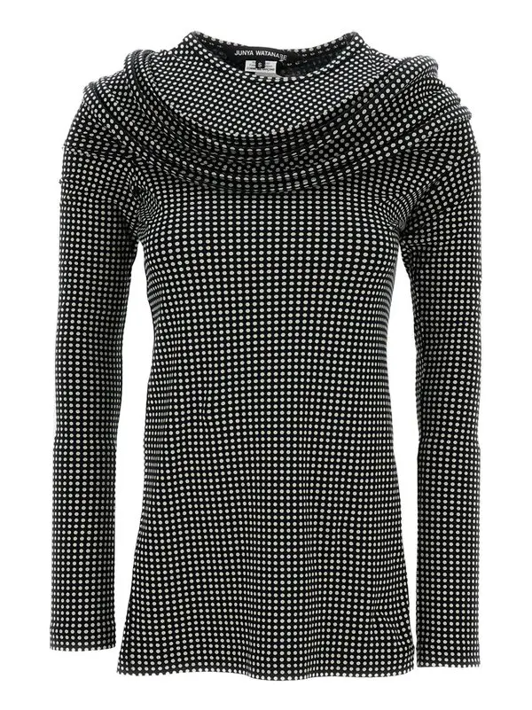 Junya Watanabe Polka Dot Long-sleeve Top - Black