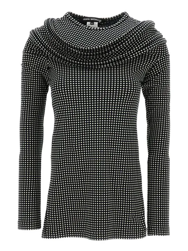 Junya Watanabe Polka Dot Long-sleeve Top - Black