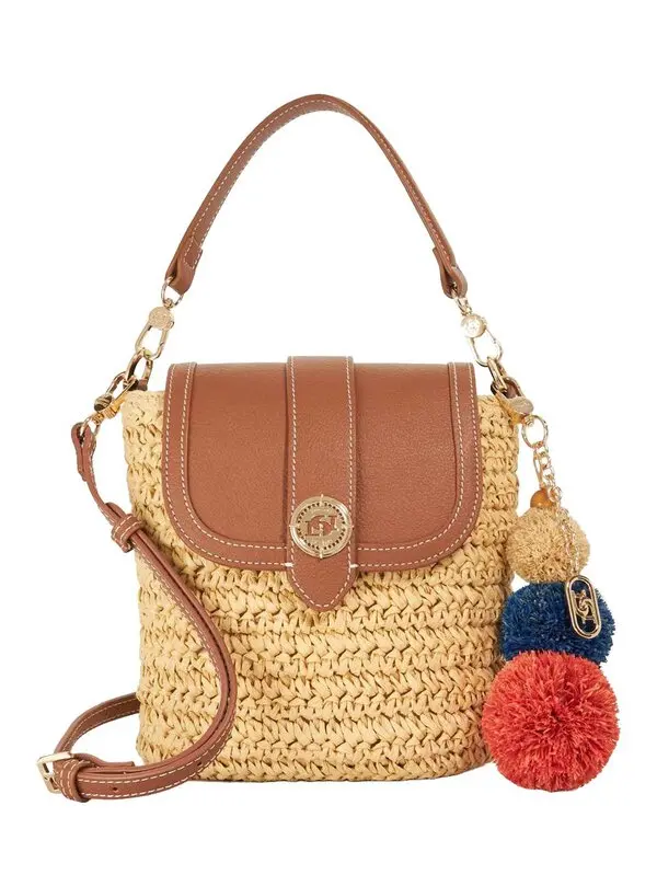 Dune London Dimple Raffia Handbag - Natural