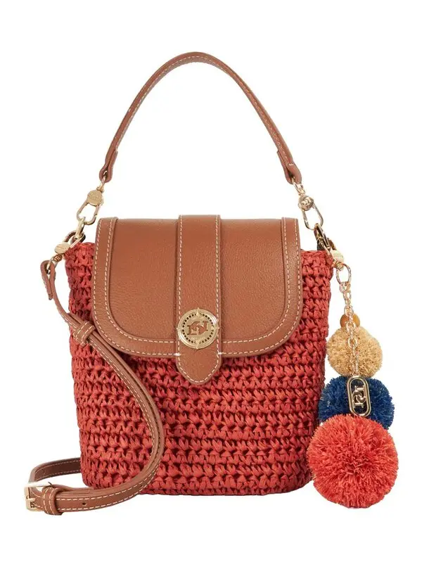 Dune London Dimple Raffia Handbag - Red