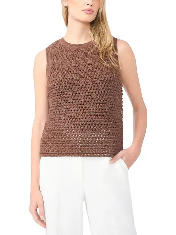 Halogen Open Stitch Sweater Tank - Carafe