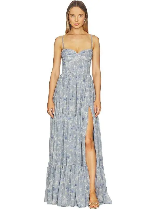 V. CHAPMAN Gwen Maxi Dress - Slate