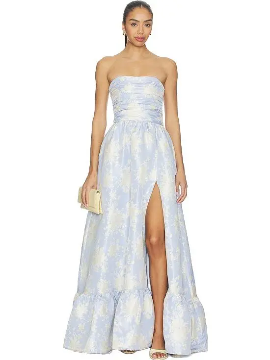 V. CHAPMAN Regina Gown - Blue