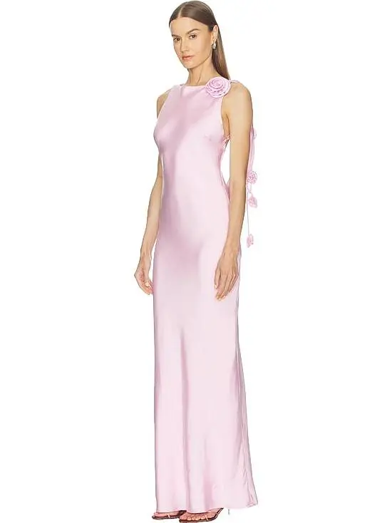 RUNAWAY THE LABEL Zurina Low Back Maxi Dress - Pink