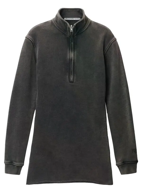 Alexander Wang Half-zip Mini Dress - Grey