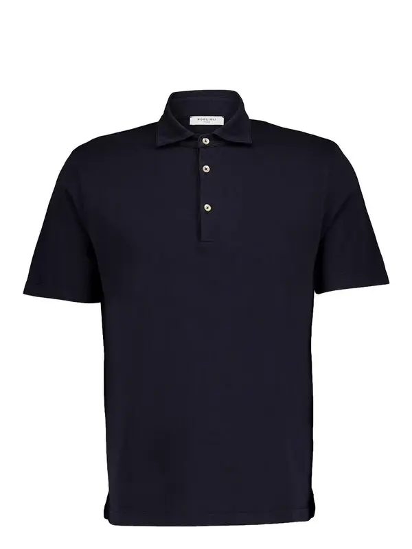 Boglioli Navy Polo Shirt - Blue