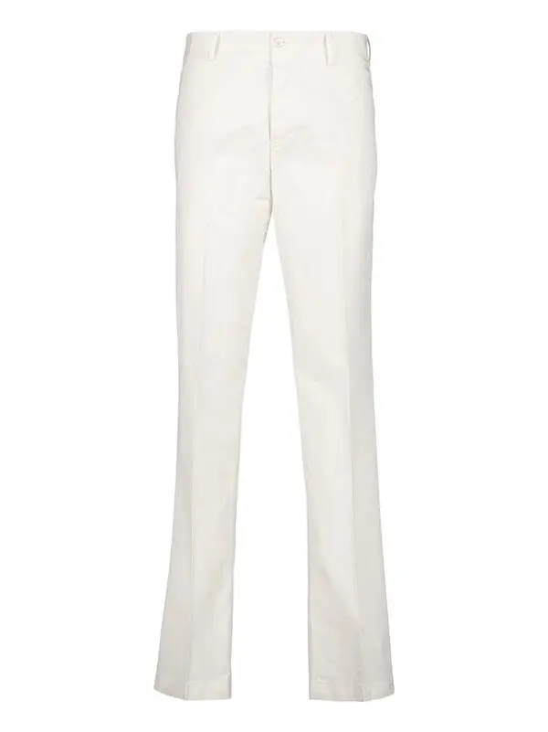 Boglioli Regular Fit Cotton Trousers - White