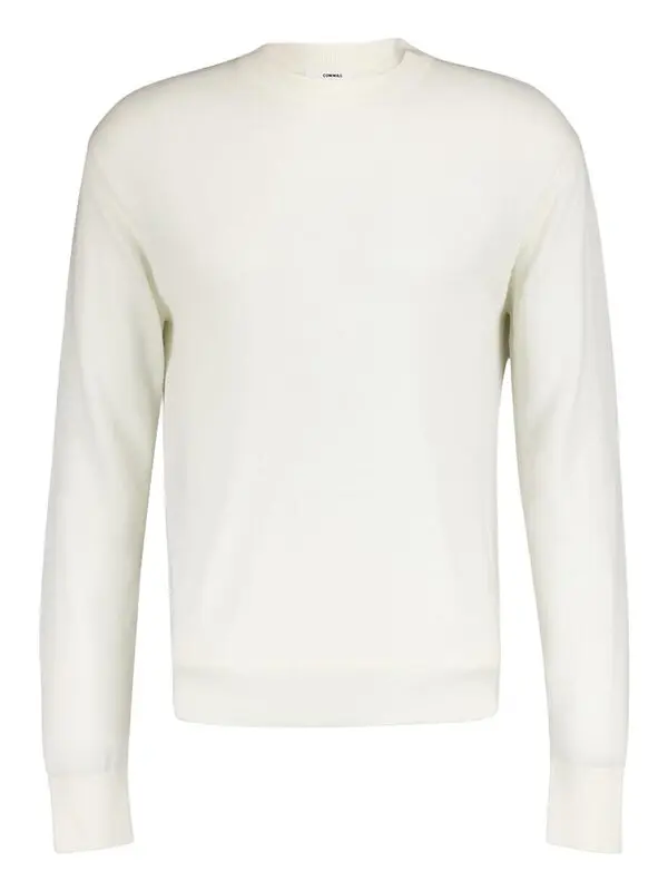 Commas Crew Neck Merino Wool Jumper - White