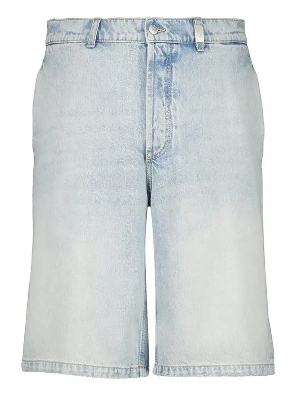Alexander McQueen Washed Denim Shorts - Blue