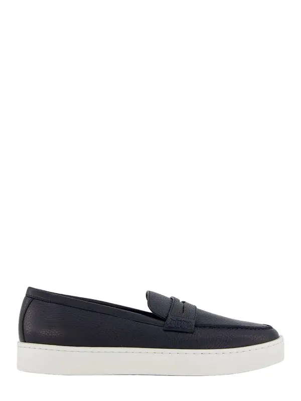 Manolo Blahnik Ellis Leather Loafers - Blue