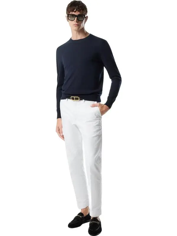 TOM FORD Fine-gauge Wool Crew Neck Sweater - Blue