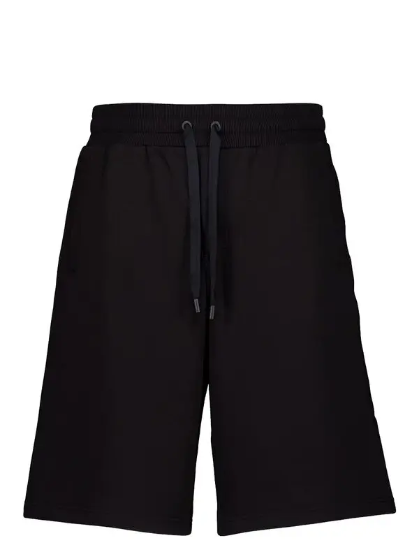 Dolce & Gabbana Cotton Jersey Jogging Shorts - Black