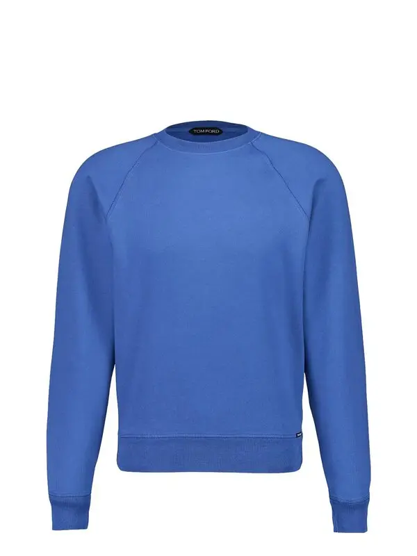 TOM FORD Denim Crew Neck Sweatshirt - Blue