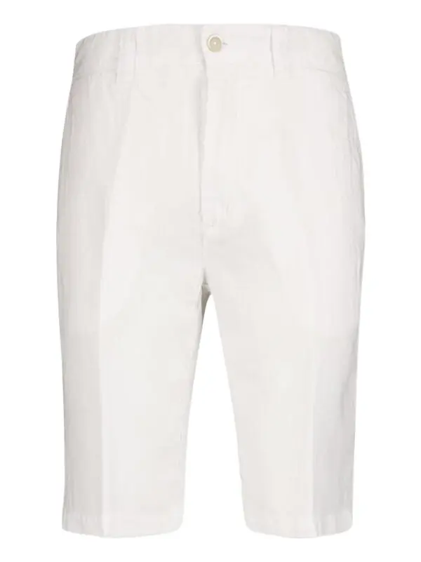 120% Lino Linen Bermuda Shorts - White