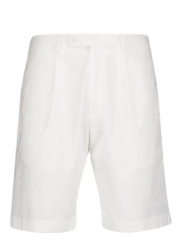 Boglioli Pleated Twill Bermuda Shorts - White