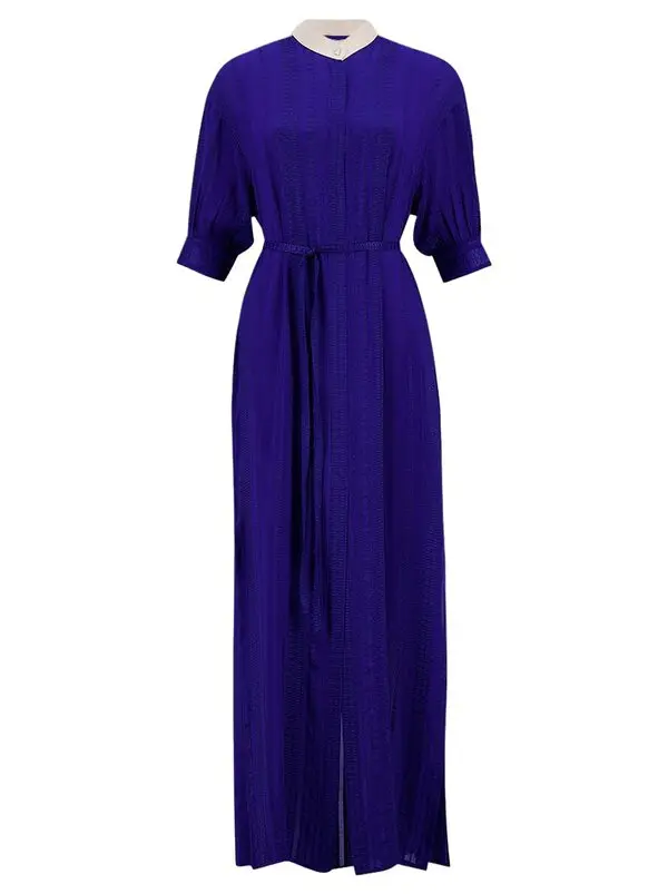Zeus+dione Maira Pleated Maxi Dress - Blue