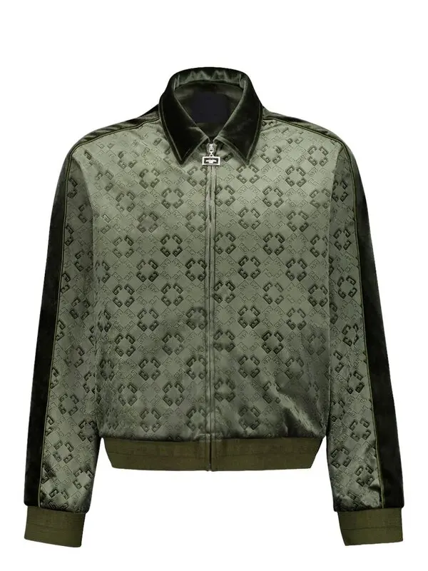 Givenchy Monogram Velvet Track Jacket - Green