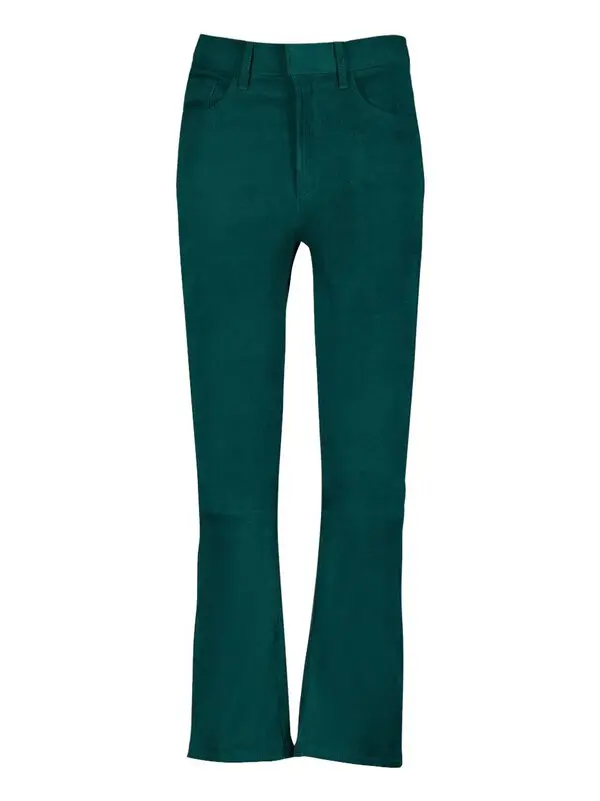 PAULA Flared Suede Trousers - Blue