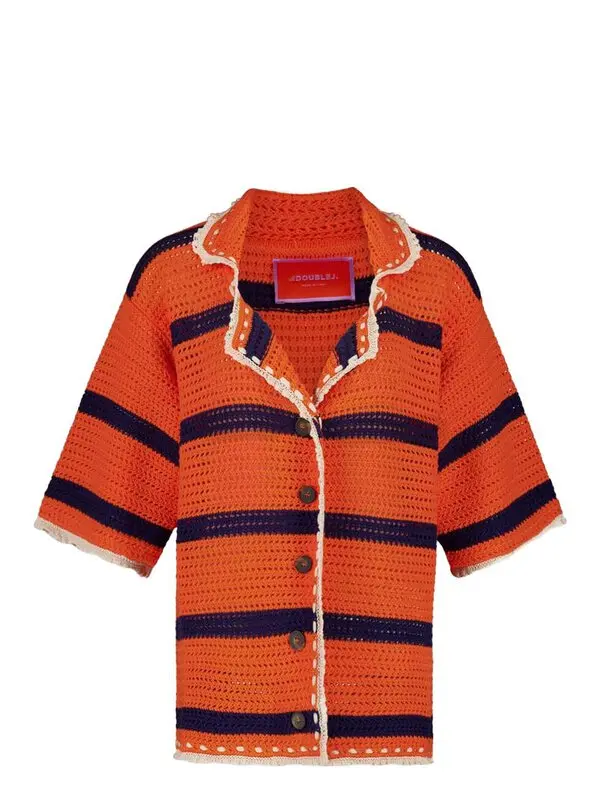 La DoubleJ Salt’n’vinegar Crochet Jacket - Orange
