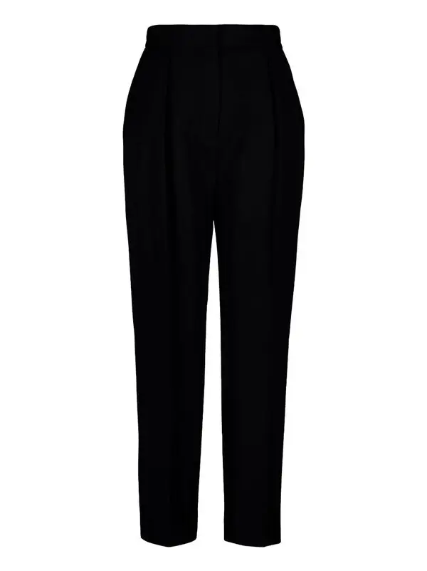 Balmain High-waisted Wool Trousers - Black