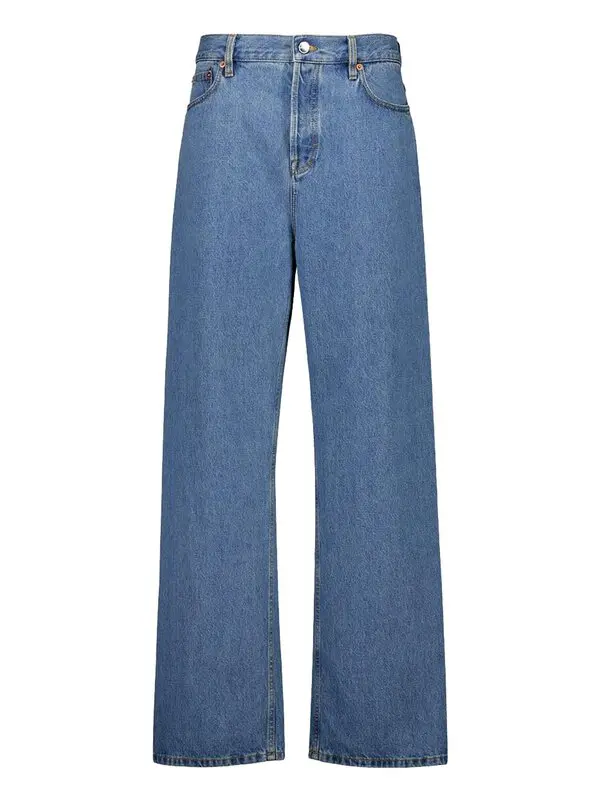 Gucci Baggy Fit Bleach Denim Jeans - Blue