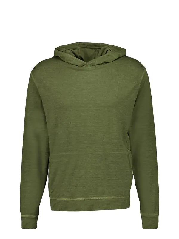 120% Lino Long-sleeve Hooded Sweatshirt - Green