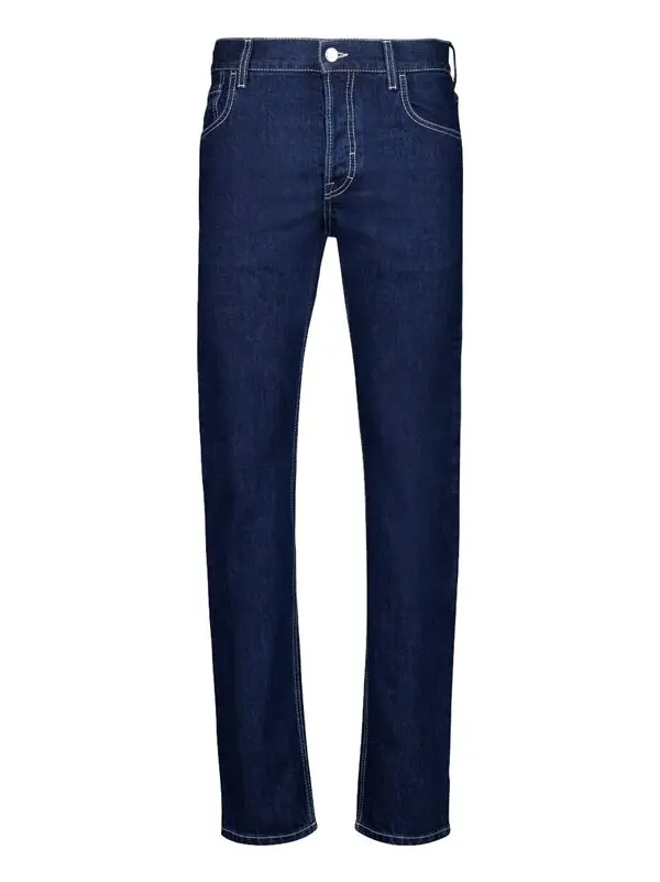 Gucci Dark Lasered Tapered Denim Pants - Blue