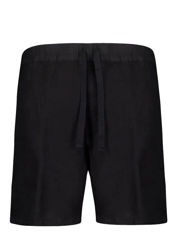 120% Lino Linen Bermuda Shorts - Black