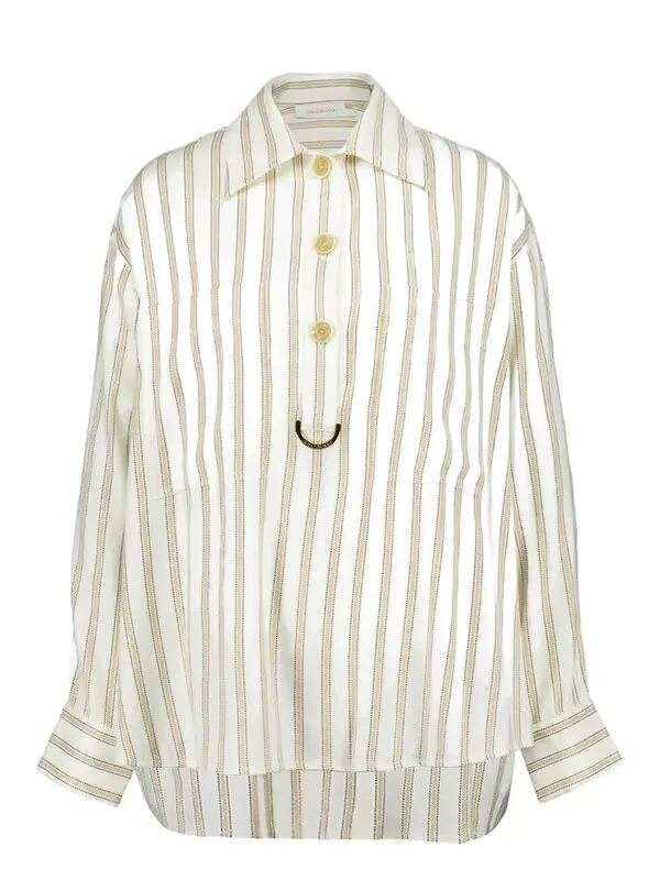 Zimmermann Illuminate Striped Shirt - Cream