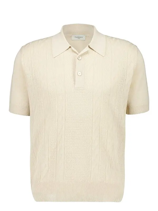 PIACENZA CASHMERE 1733 Silk-linen Polo Shirt - Cream