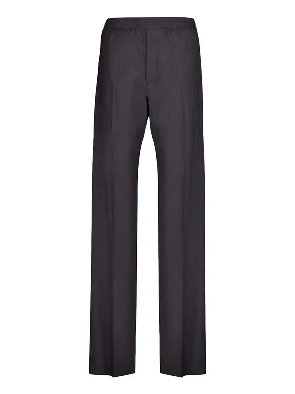 Givenchy Charcoal Wool Straight-leg Trousers - Grey