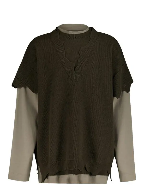 Givenchy Layered Wool Sweater - Beige