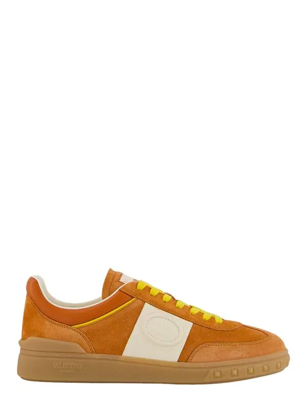 Valentino Garavani Sienna Low-top Leather Sneakers - Orange