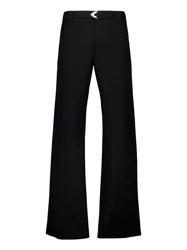 Alexander McQueen Straight-fit Trousers With Belt - Black