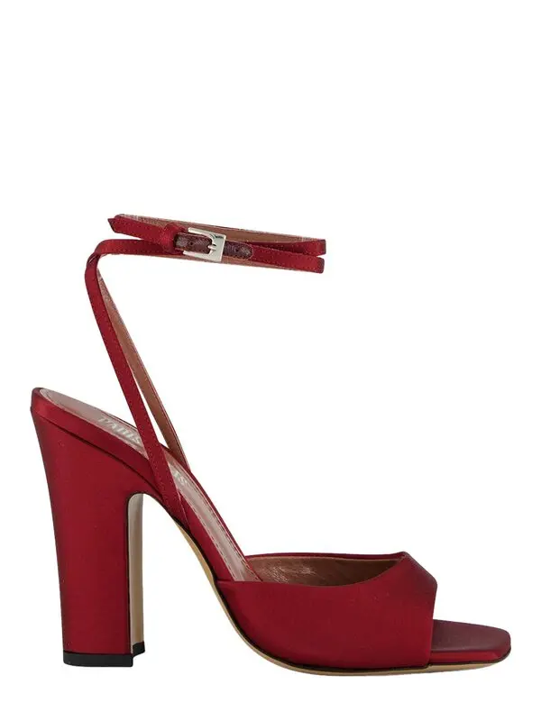 Paris Texas Lara Satin Sandal - Black