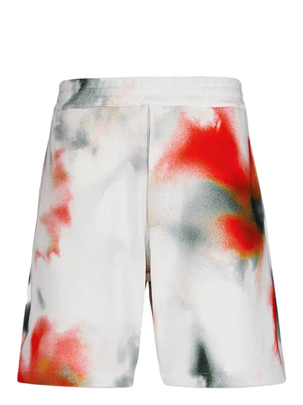 Alexander McQueen Obscured Flower Cotton Shorts - Multicolour