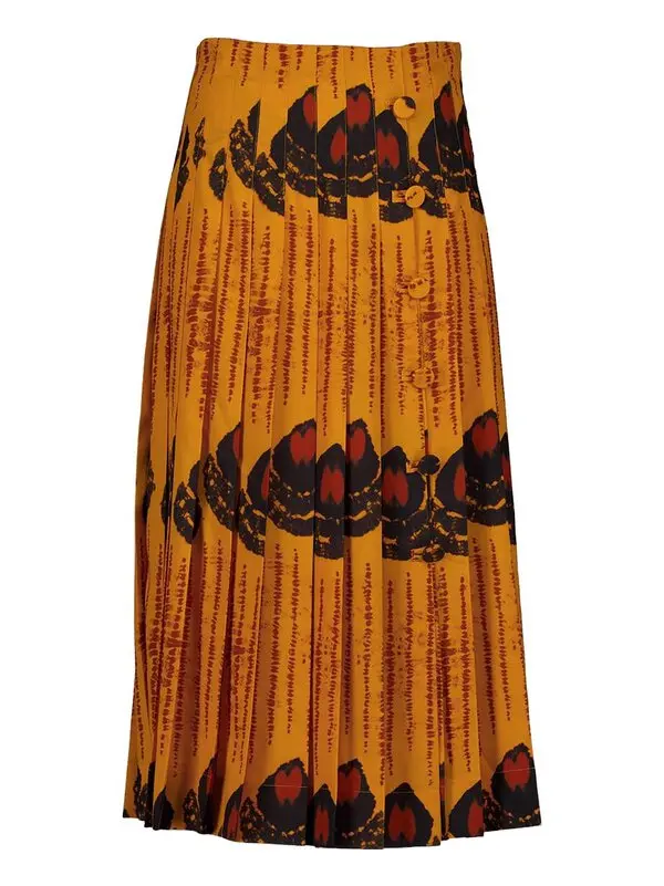 Altuzarra Tullius Printed Midi Skirt - Orange