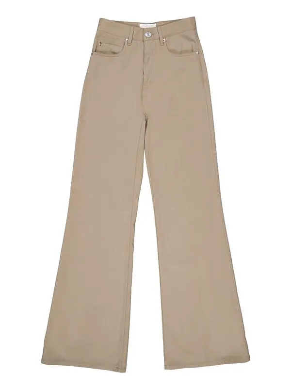 AMI Paris High-waist Flared Trousers - Brown
